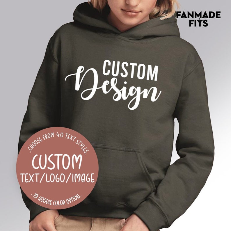 Custom Gildan Youth Hoodie, Customizable Youth Hoodie, Personalized ...