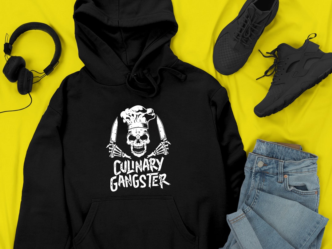 Culinary Gangster Skull Artwork Hoodie, Culinary Gangster Chef Hoodie ...