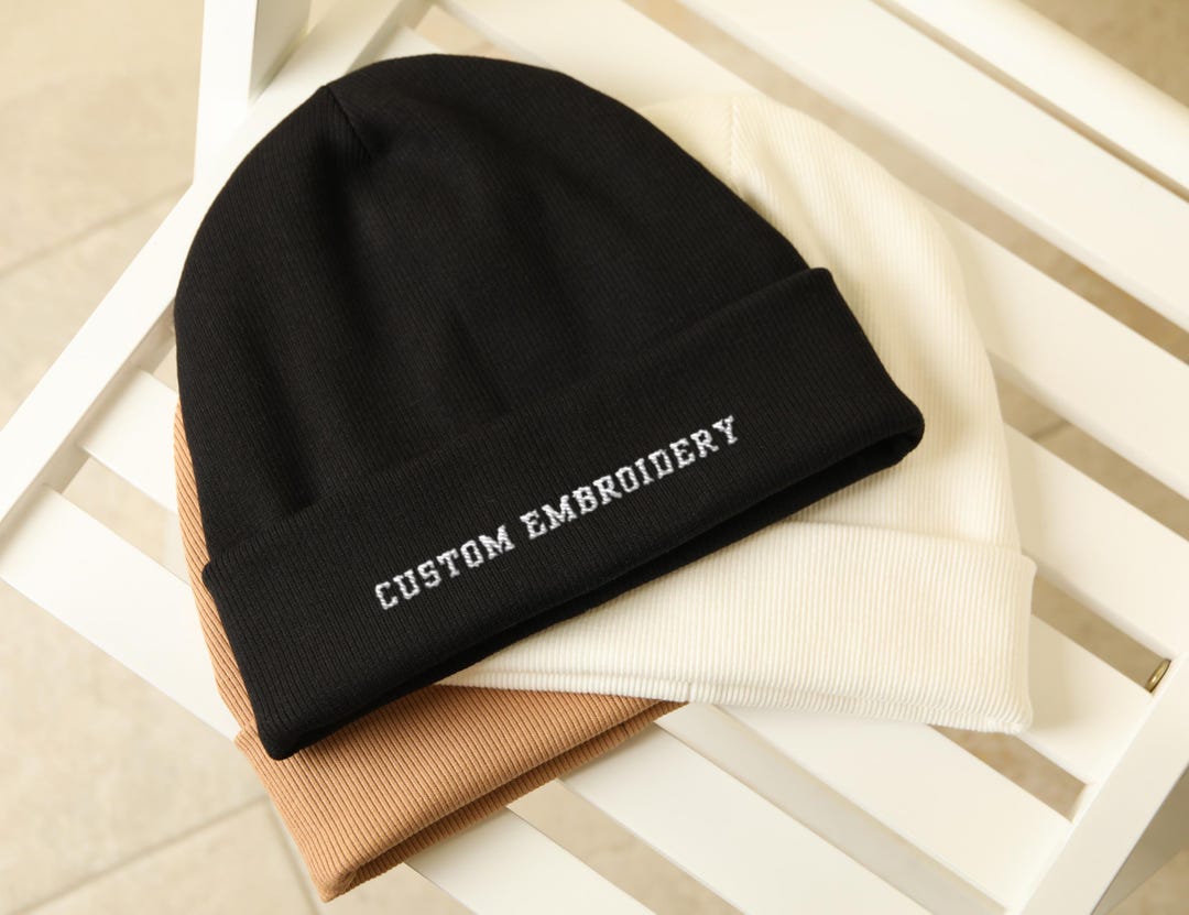 Custom Embroidered Beanie, Custom Logo Beanie, Custom Text Beanie ...
