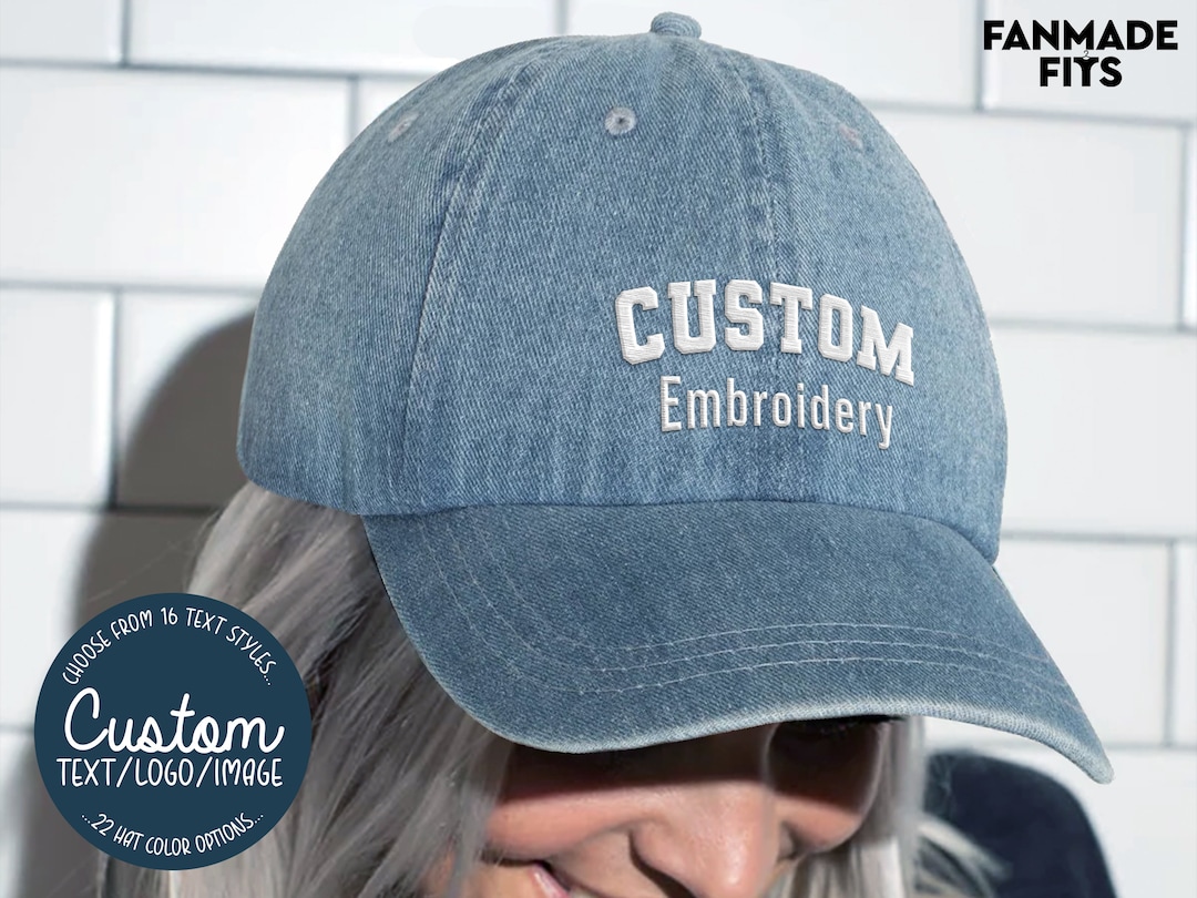 Custom Embroidered Hat, Custom Hats Unisex, Custom Hat Embroidery ...