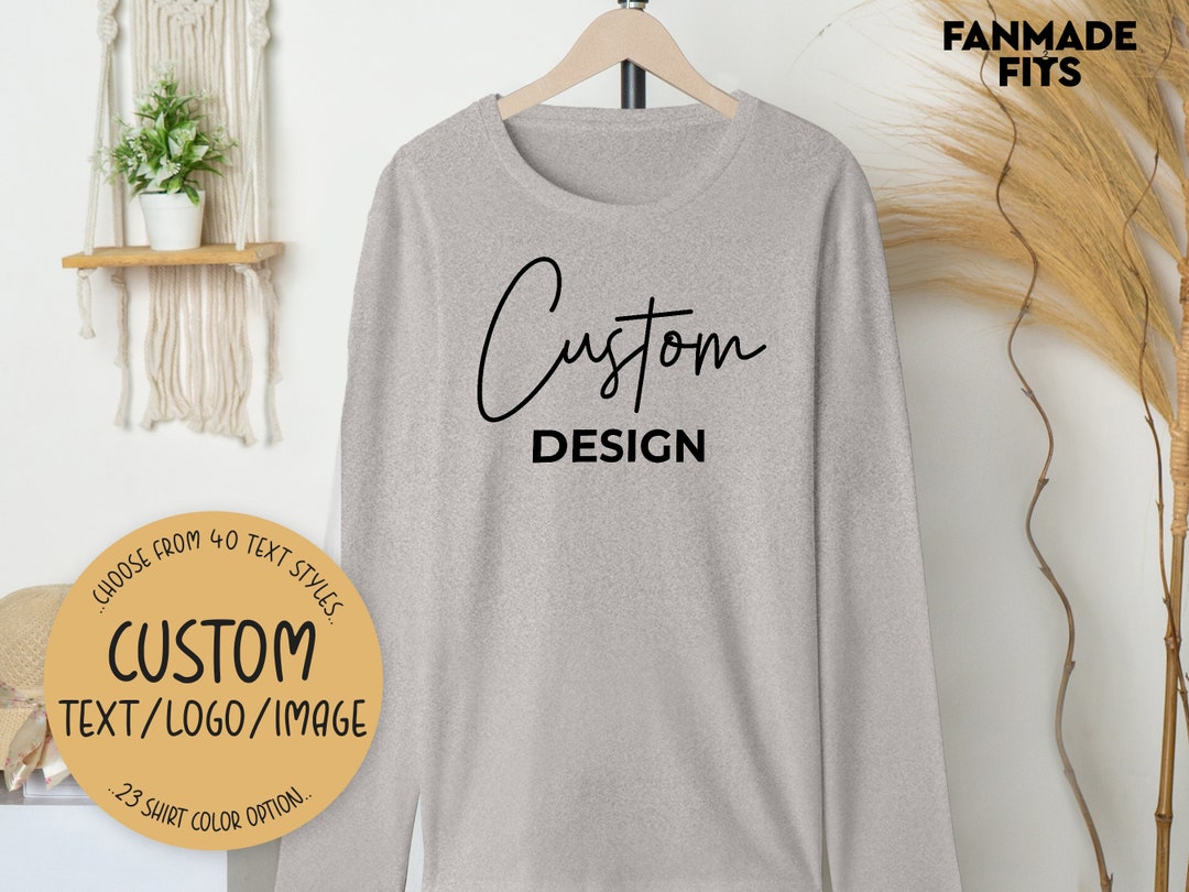 Custom Bella Canvas Long Sleeve Shirt, Customizable Longsleeve Shirt ...