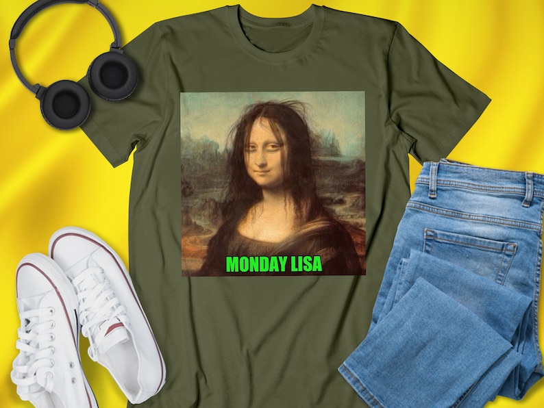 Monday Lisa Mona Lisa Meme Funny T-shirt - Etsy