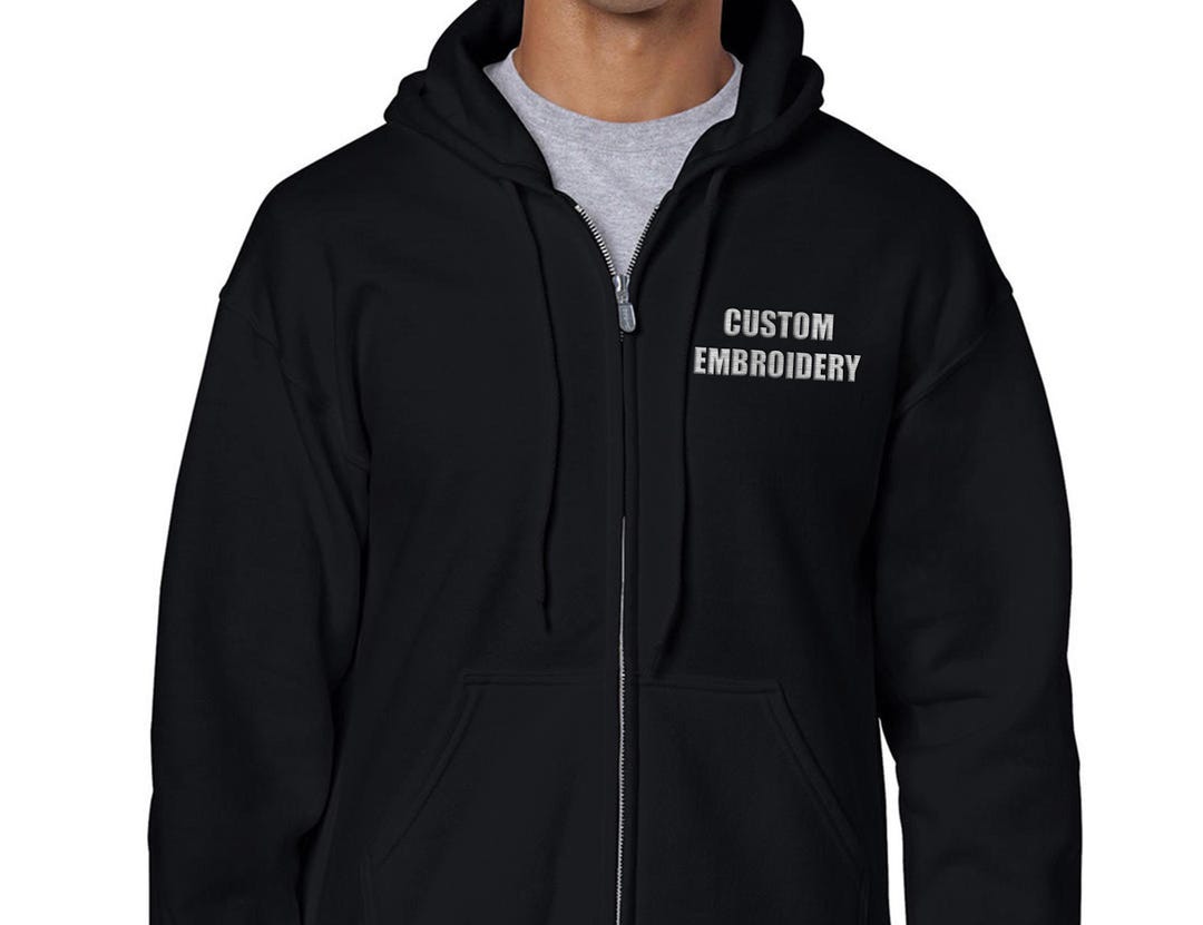 Custom Embroidered Zip Jacket, Custom Jacket, Personalized Logo Jacket ...