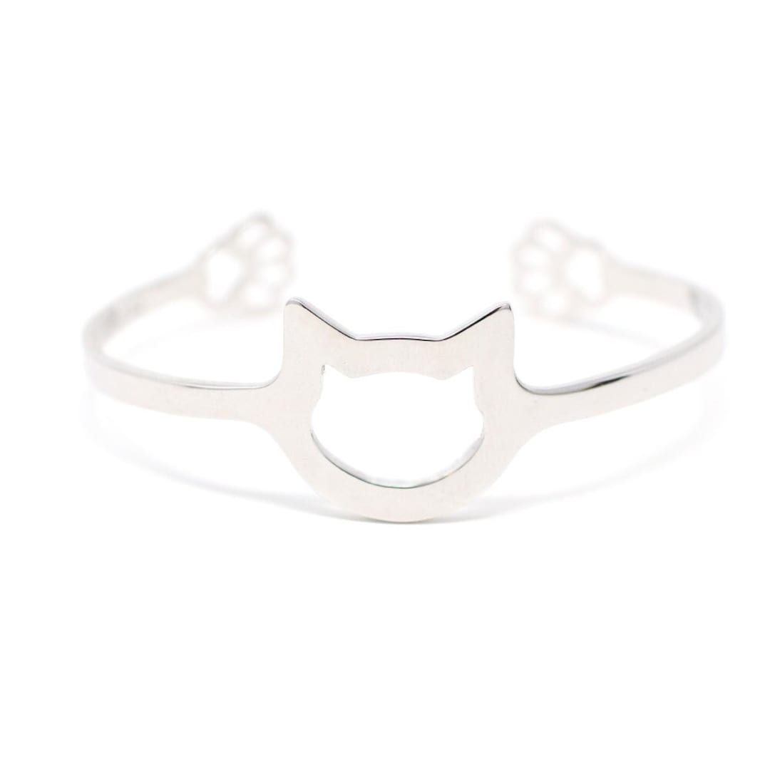 Original Cat Cuff Bracelet | Cat Jewelry | Adjustable Cuff - Etsy