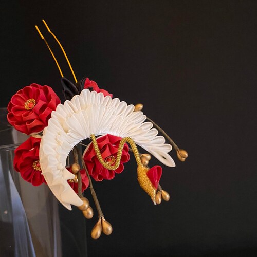 Japanese Kanzashi Handmade Sakae Gingko Hairpin - Etsy