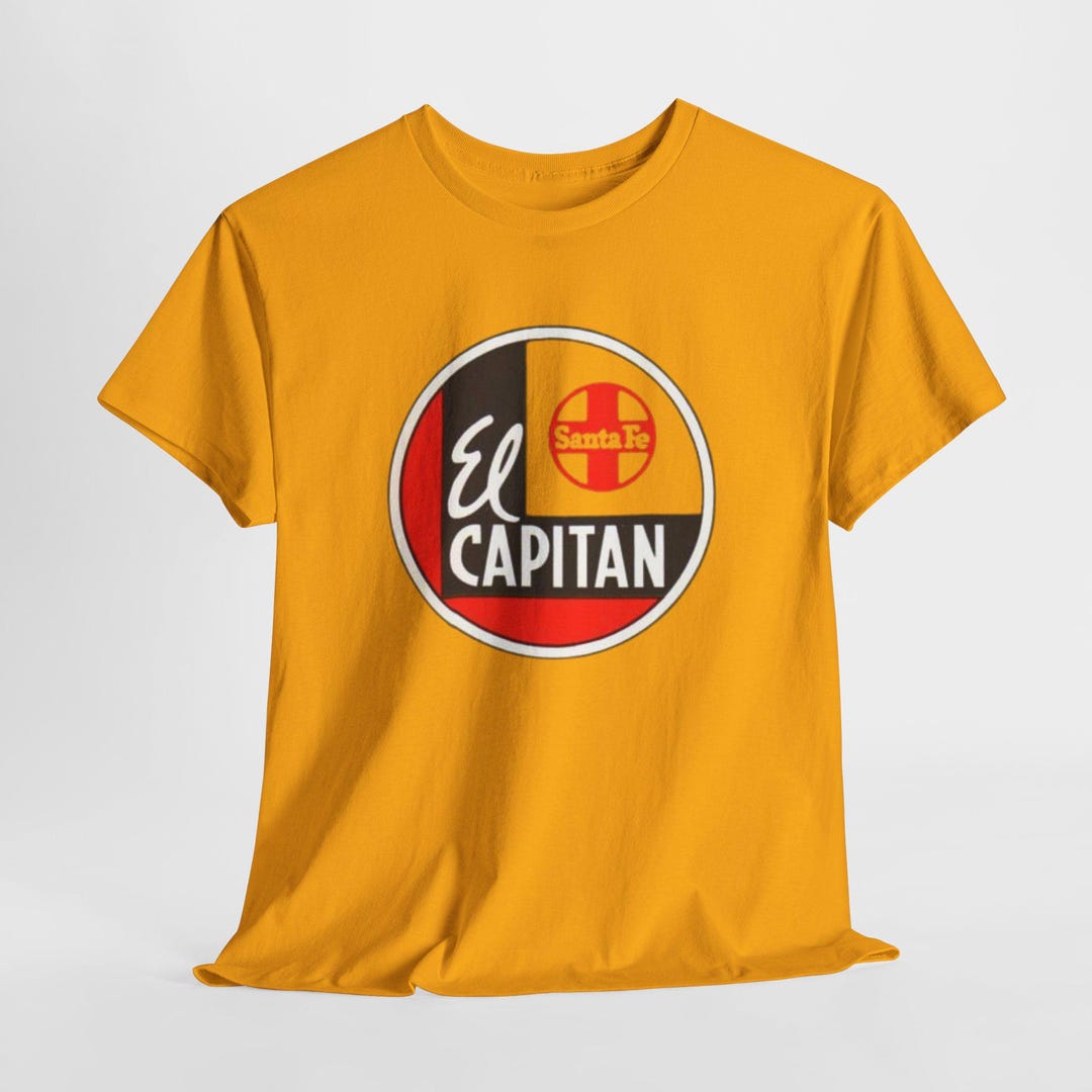 El Capitan Railroad T-shirt, Vintage Train Fan Tee, Atchison Topeka ...