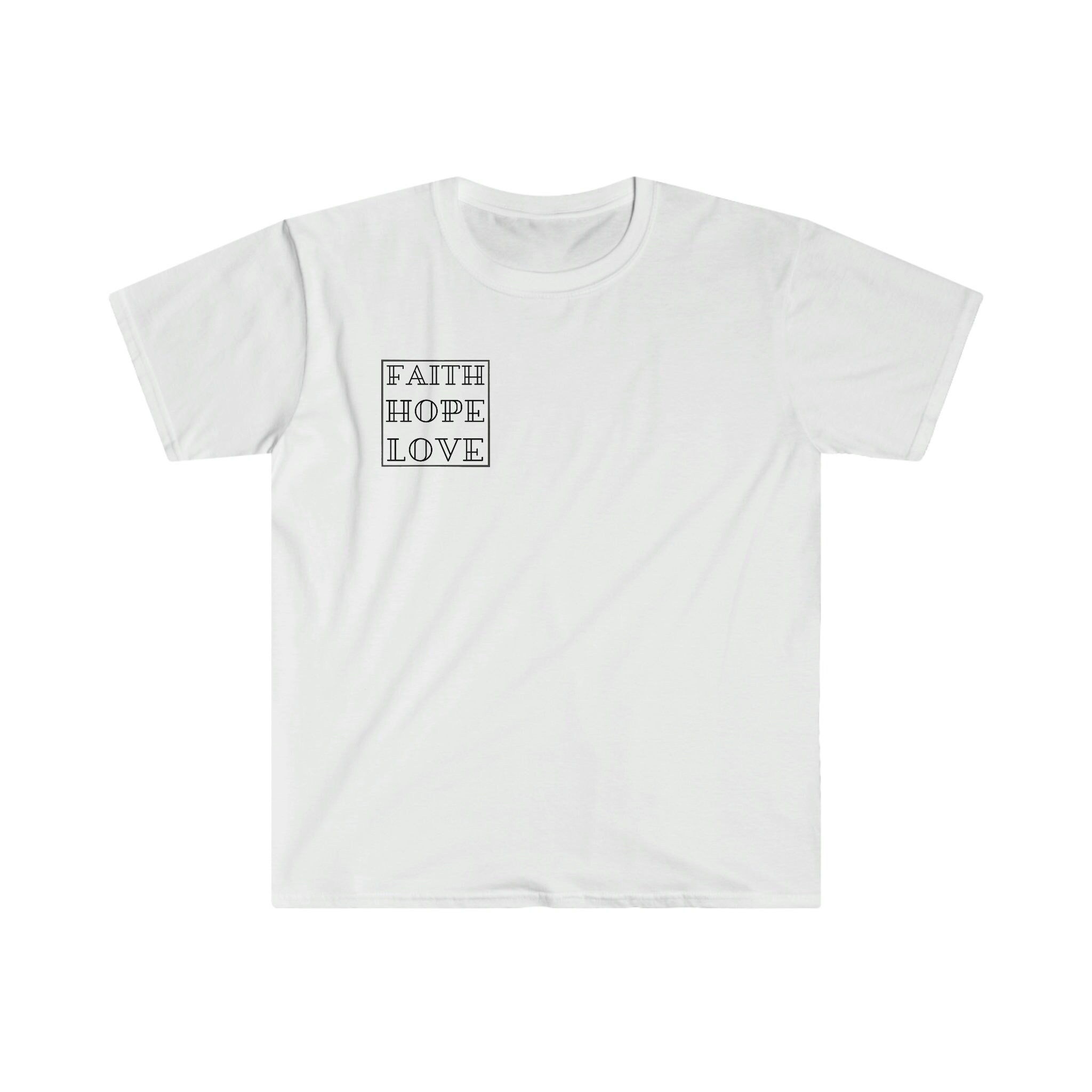 Faith Hope Love Christian T-shirt, Front and Back Print - Etsy