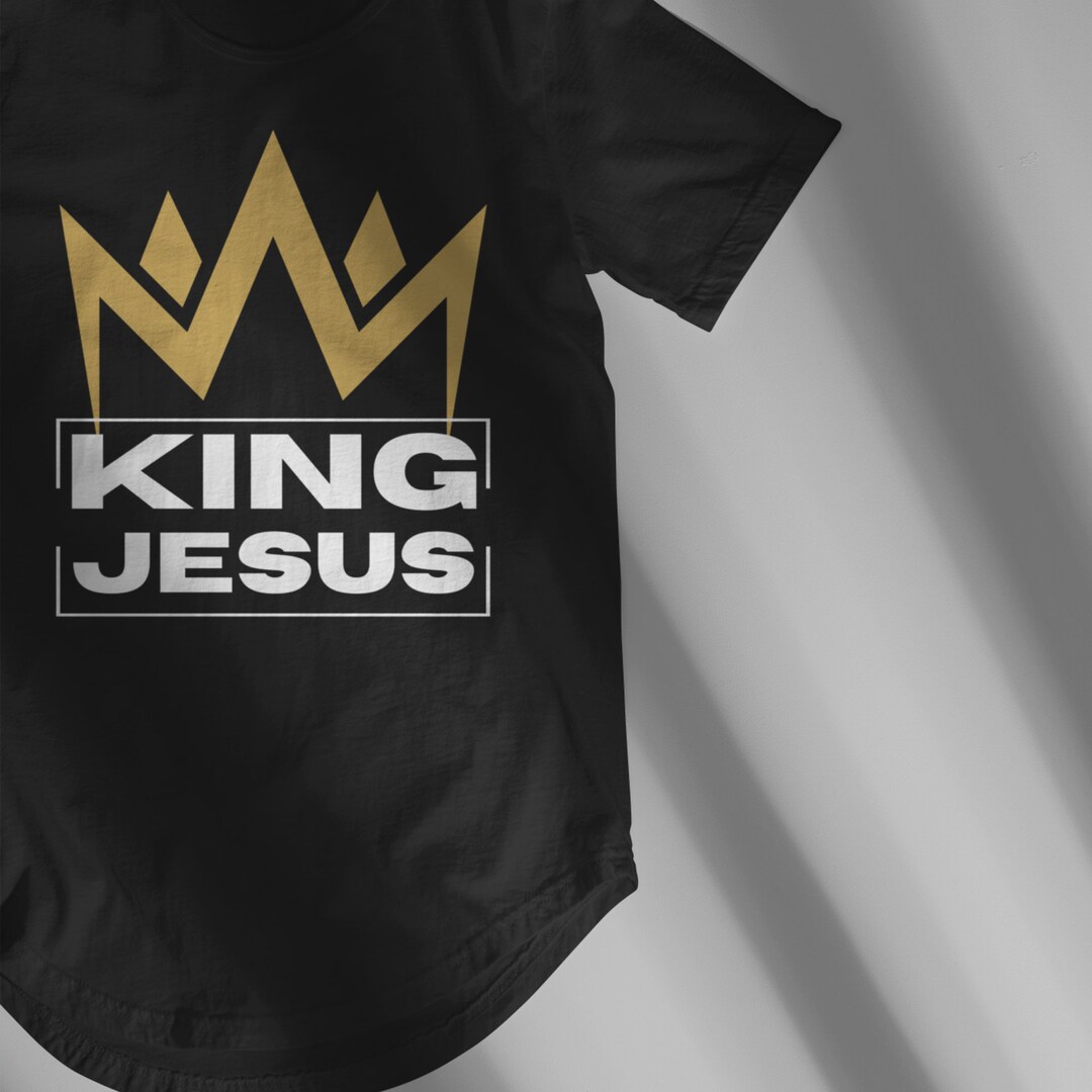 Christian King Jesus Crown Curved Hem Streetwear Aesthetic T - Etsy