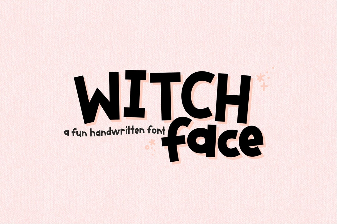Witch Face Font - Fun Handwritten Font, Smooth Font, Cricut Font ...