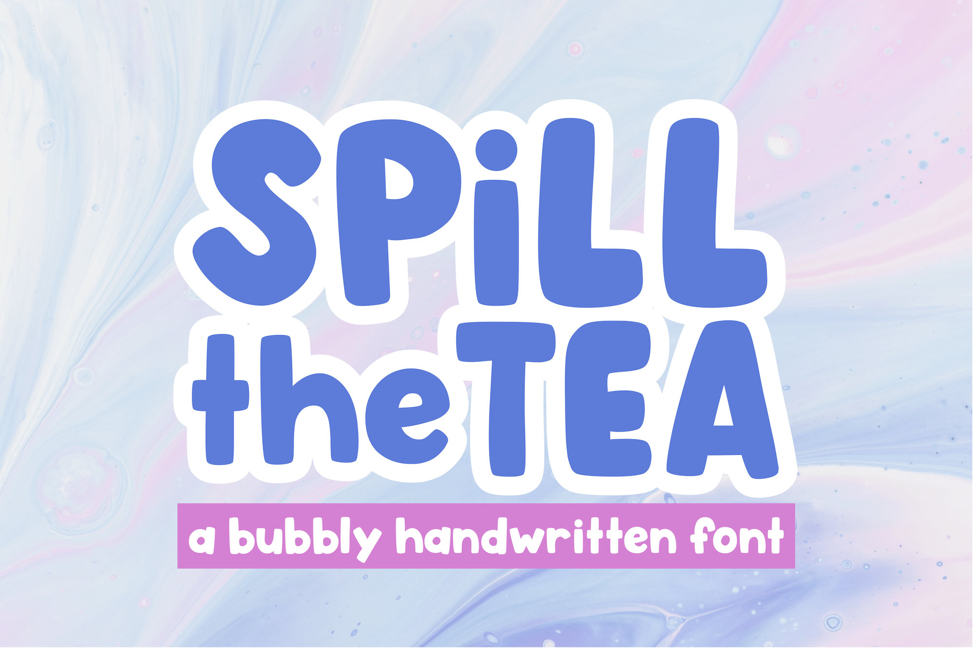 Spill the Tea Font - Handwritten Font, Bubbly Font, Bubble Letters ...