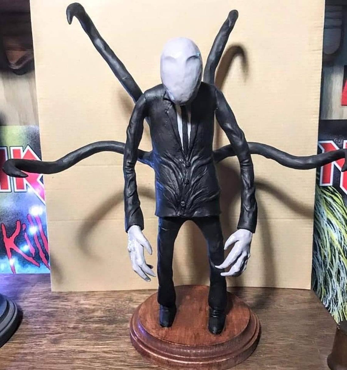 Horror Figure Slenderman OOAK Original Prop Creepy Decor Handmade Scary ...