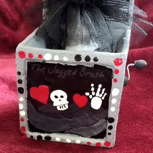 OOAK Handmade Creepy Cute Evil Clown Jack in Box Skeleton Bone ...