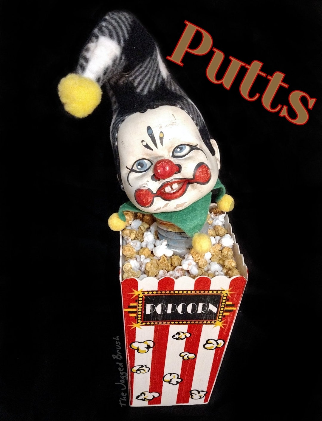 OOAK Original Handmade Creepy Cute Clown Jack in the Box Popcorn ...