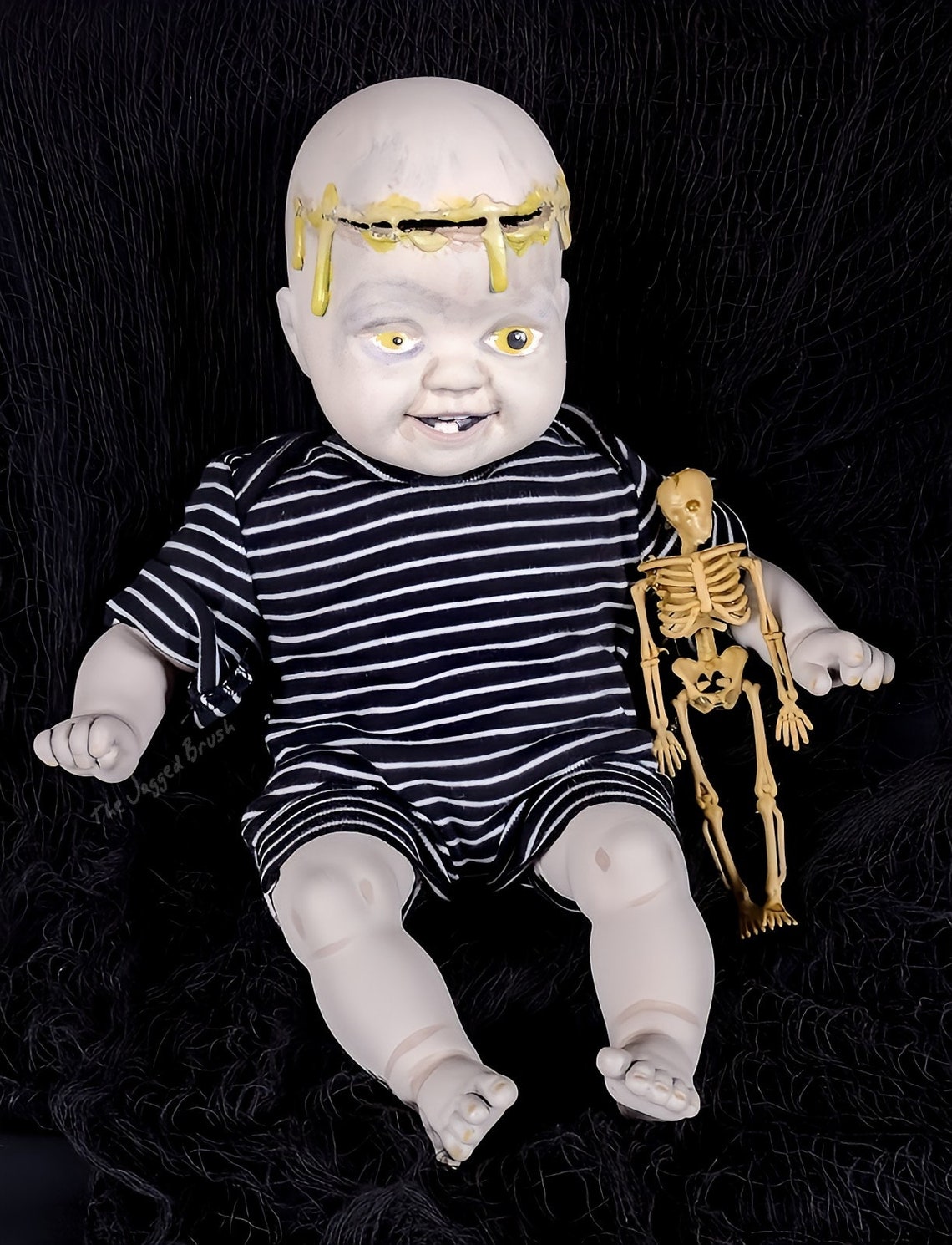 Handmade OOAK Upcycled Addams Family Fester Haunted Creepy Scary Doll ...