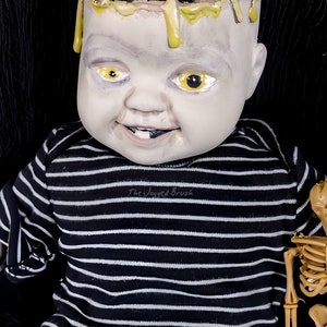 Handmade OOAK Upcycled Addams Family Fester Haunted Creepy Scary Doll ...