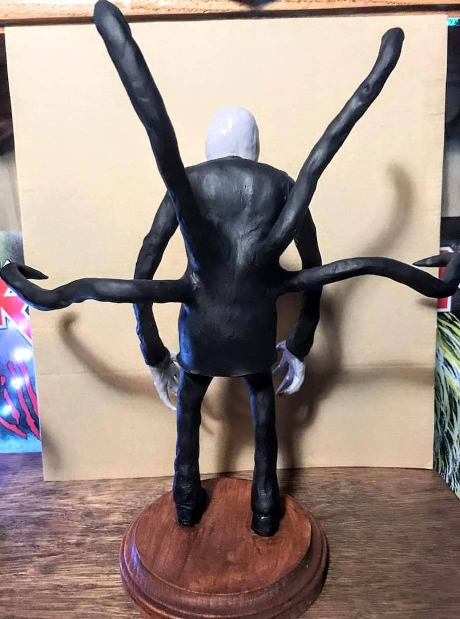 Horror Figure Slenderman OOAK Original Prop Creepy Decor Handmade Scary ...