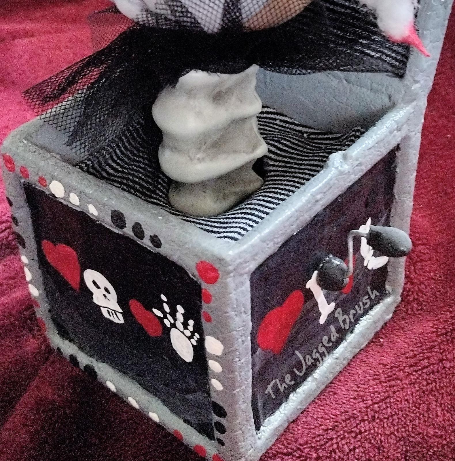 OOAK Handmade Creepy Cute Evil Clown Jack in Box Skeleton Bone ...