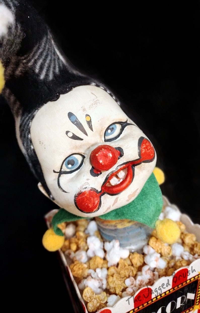OOAK Original Handmade Creepy Cute Clown Jack in the Box Popcorn ...