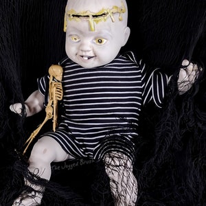 Handmade OOAK Upcycled Addams Family Fester Haunted Creepy Scary Doll ...