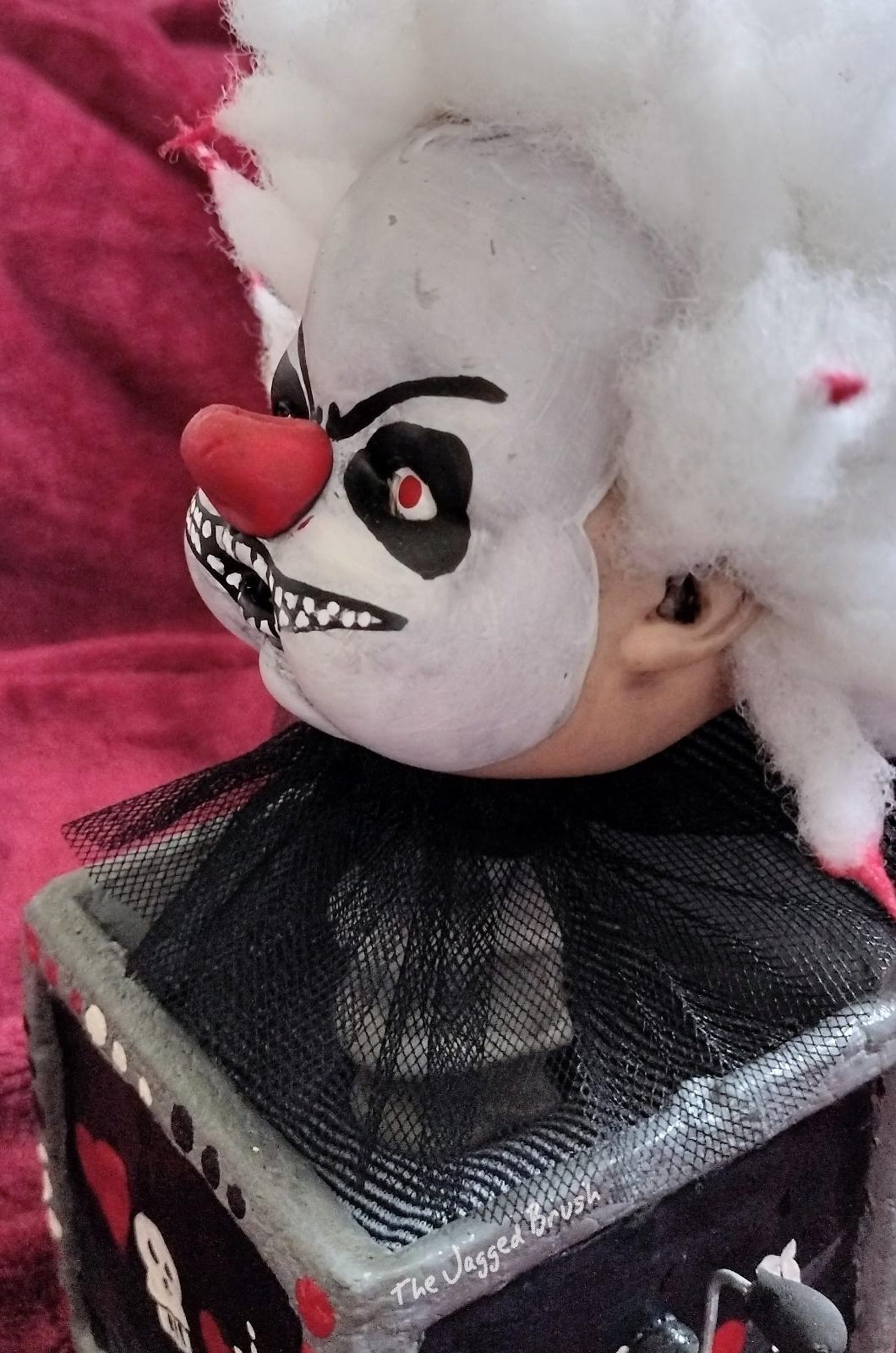 OOAK Handmade Creepy Cute Evil Clown Jack in Box Skeleton Bone ...