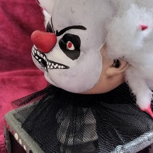 OOAK Handmade Creepy Cute Evil Clown Jack in Box Skeleton Bone ...