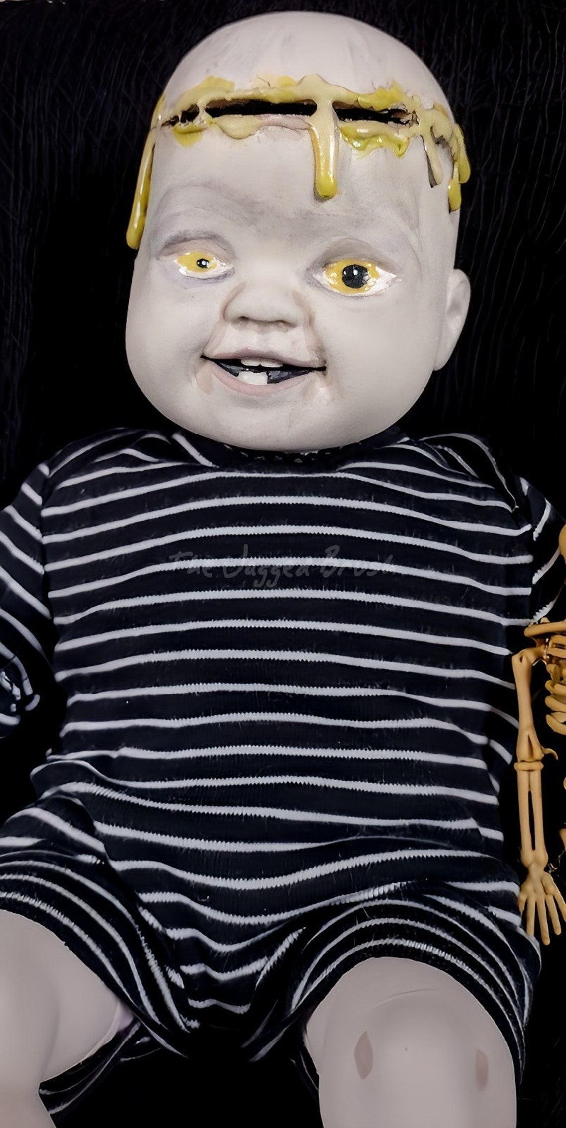 Handmade OOAK Upcycled Addams Family Fester Haunted Creepy Scary Doll ...