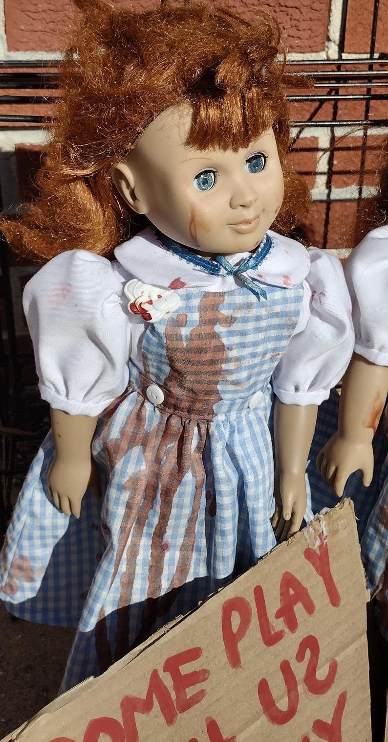 2pc Altered Handmade Horror Movie Iconic Art Dolls the Shining Twins ...