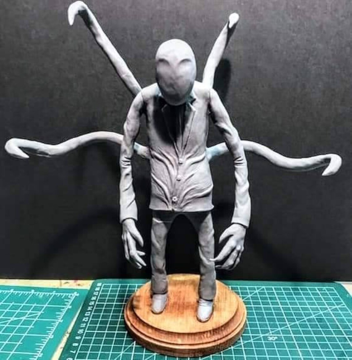 Horror Figure Slenderman OOAK Original Prop Creepy Decor Handmade Scary ...