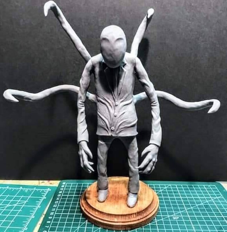 Horror Figure Slenderman OOAK Original Prop Creepy Decor Handmade Scary ...