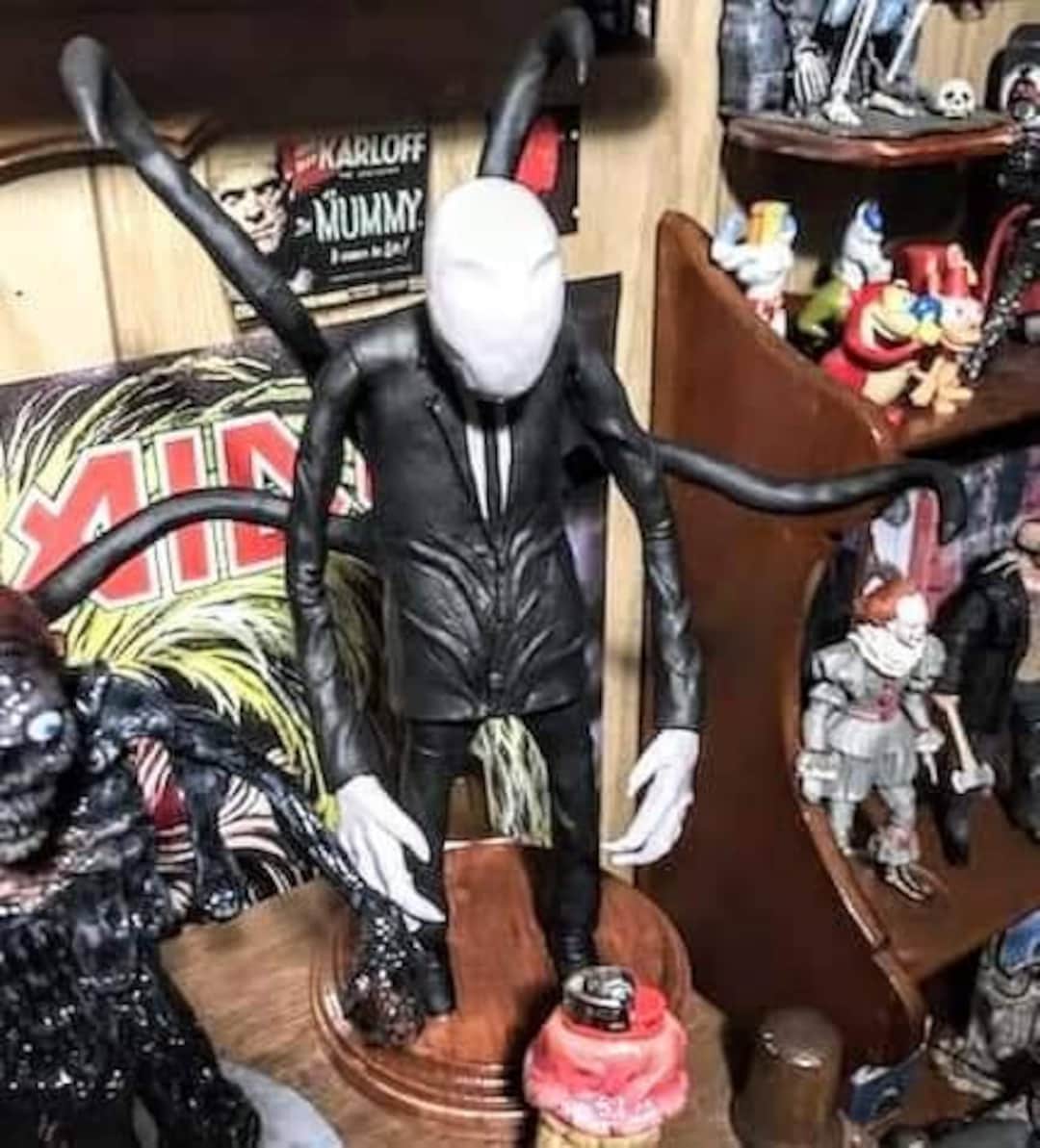 Horror Figure Slenderman OOAK Original Prop Creepy Decor Handmade Scary ...
