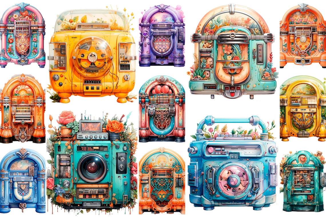 Instant Download Digital Printable Clipart Bundle 25 PNG Images 300 Dpi ...