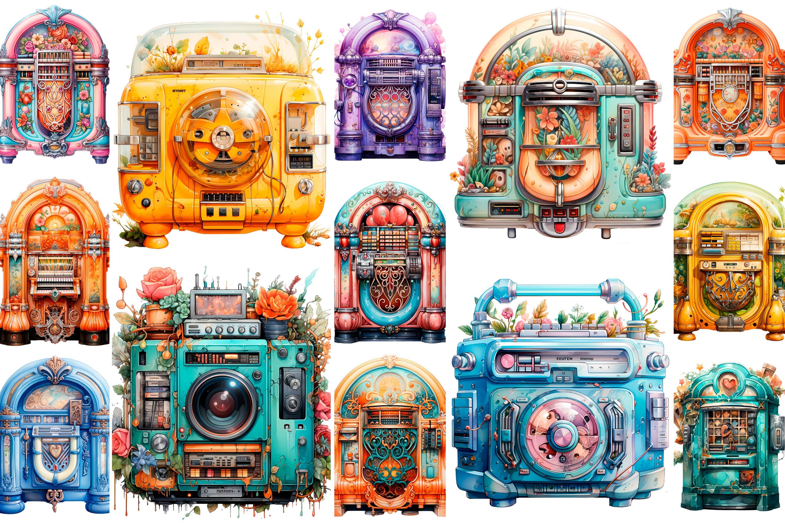 Instant Download Digital Printable Clipart Bundle 25 PNG Images 300 Dpi ...