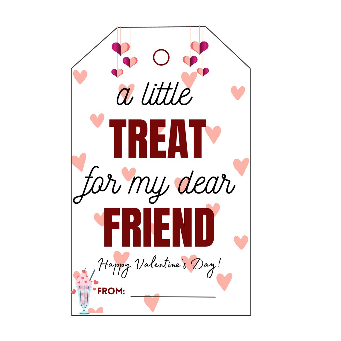 Valentines Day Gift Tags. Gift Tags for Valentine's Day. Printable PDF ...