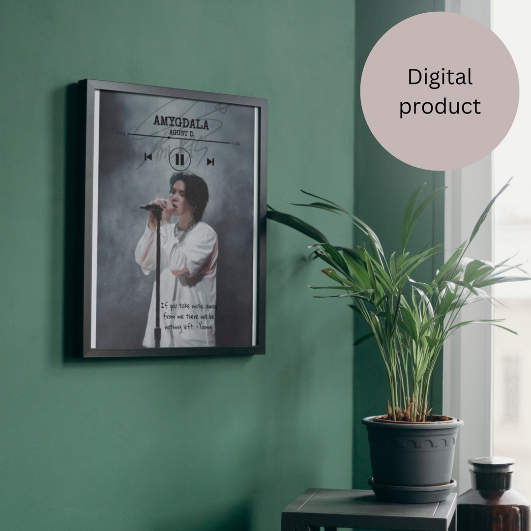 Suga BTS Poster, , Digital Download, Aesthetic Room Decor, BTS Wall Art ...