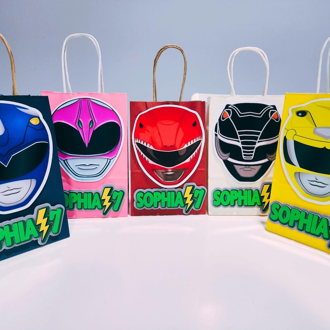 Power Rangers Birthday Party Favor Set | Custom Name and Age ...