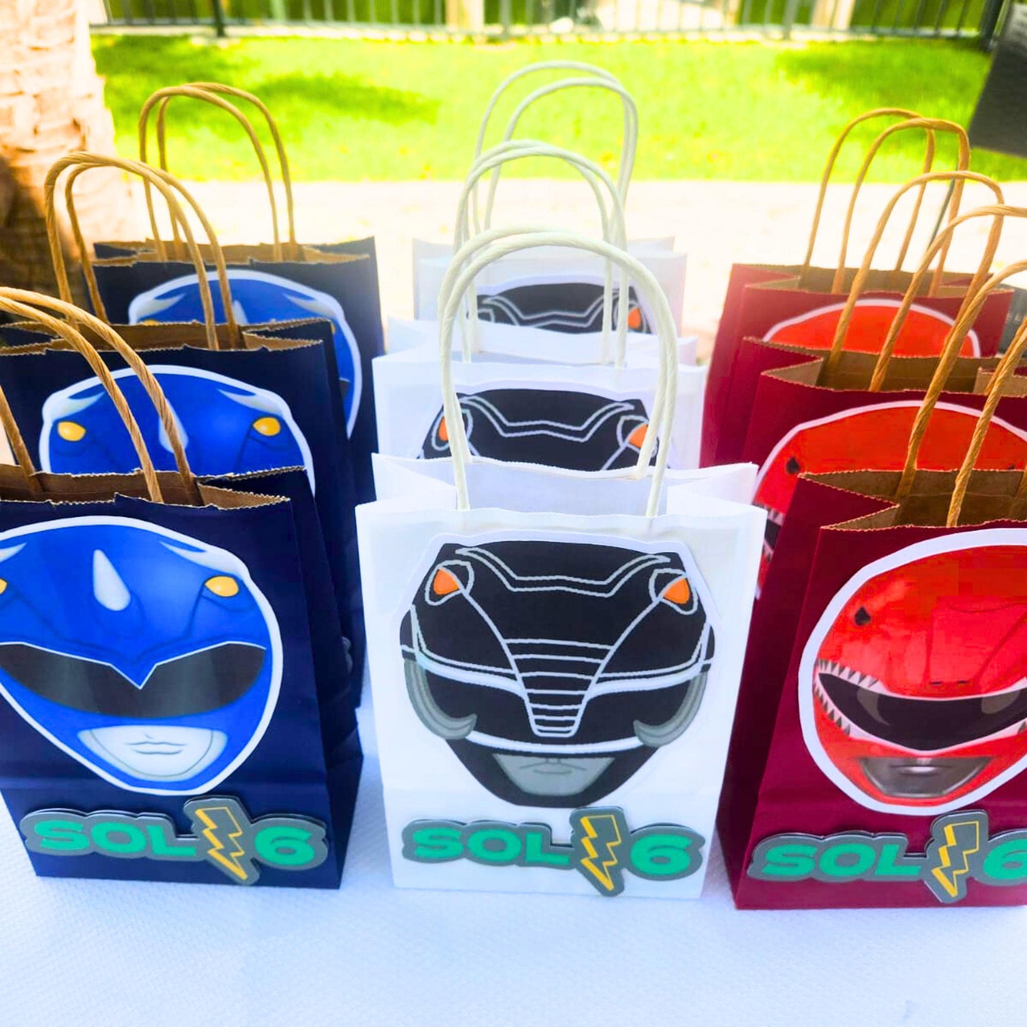 Power Rangers Birthday Party Favor Set Custom Name and Age Personalized ...