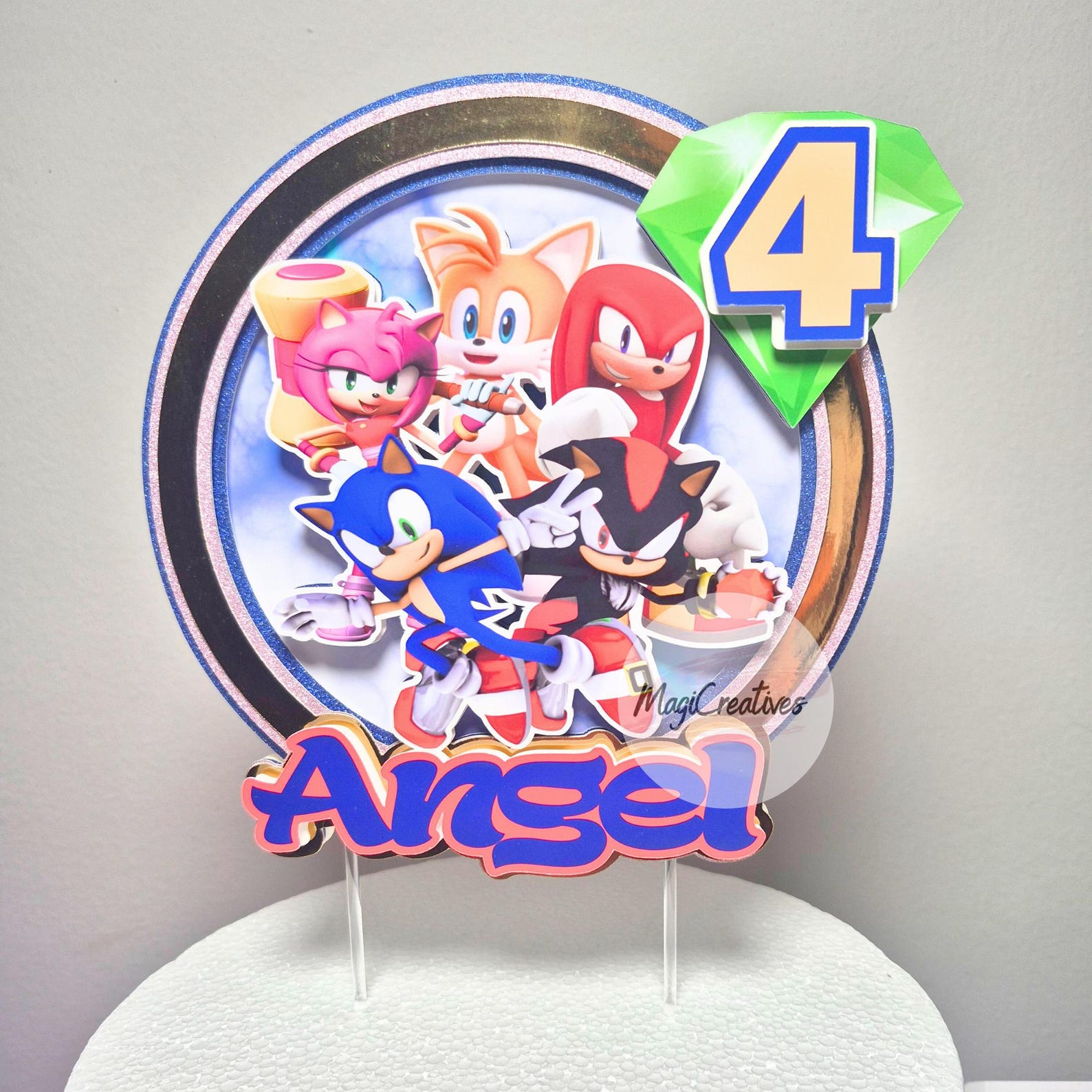 Custom Sonic Cake Topper: Personalized Birthday Party Decor - Etsy