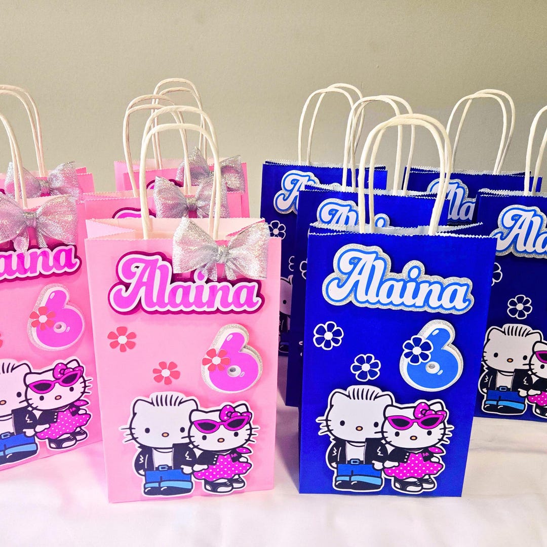 Custom Hello Kitty Party Favor Bags | Personalized Hello Kitty Gift ...