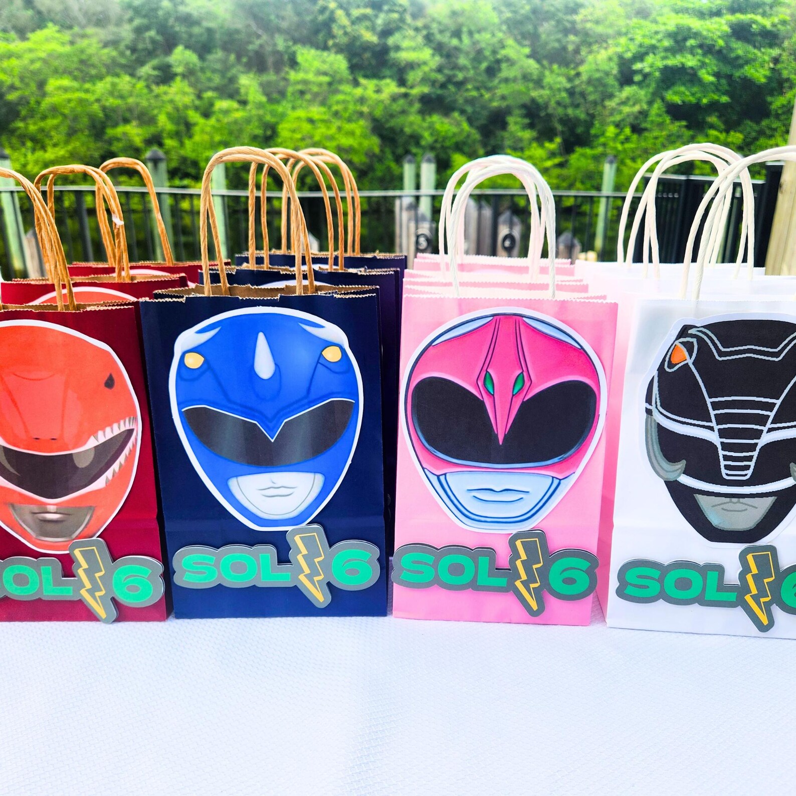 Power Rangers Birthday Party Favor Set | Custom Name and Age ...