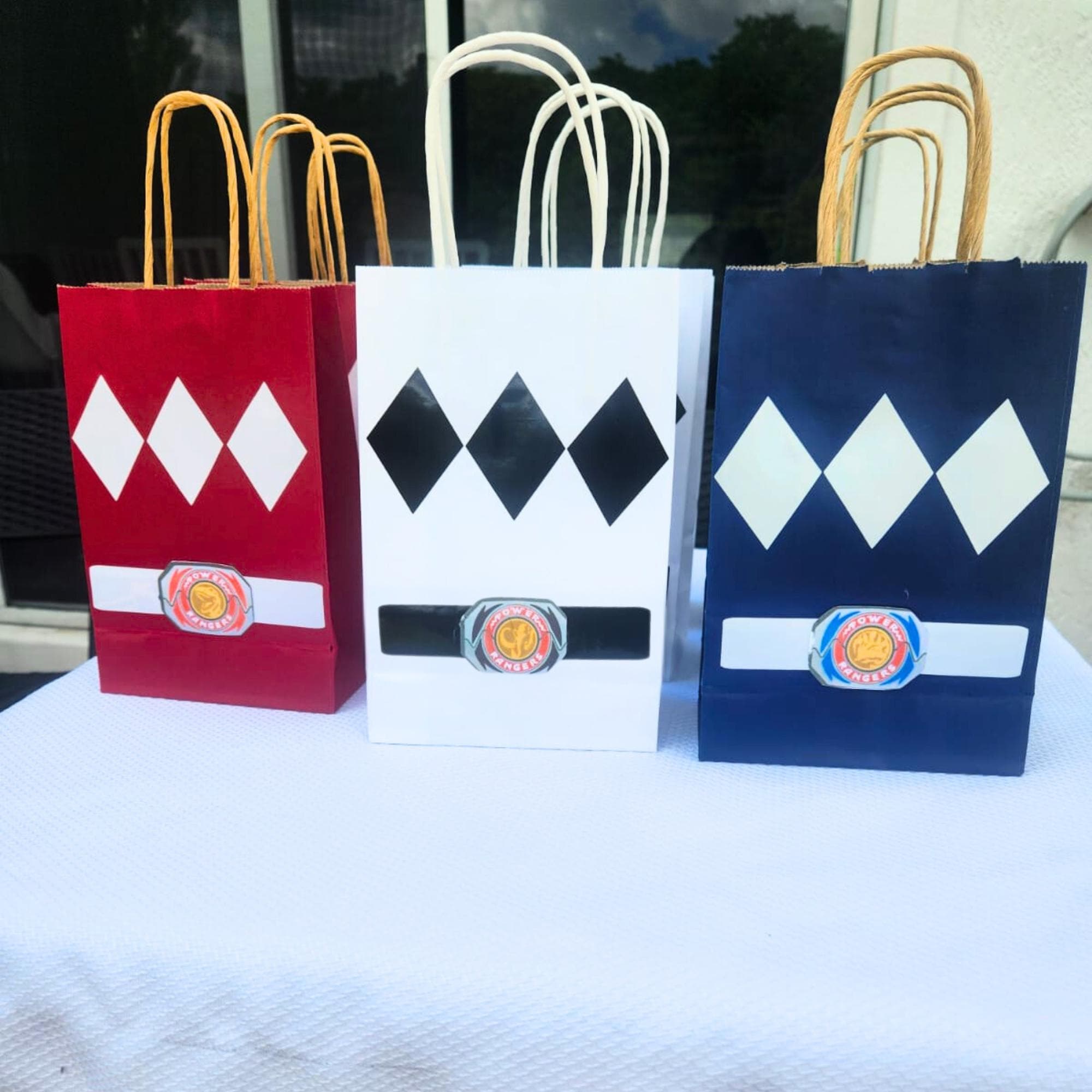 Power Rangers Birthday Party Favor Set Custom Name and Age Personalized ...