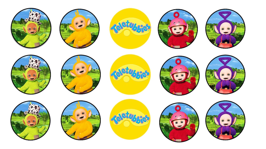 15x Pre Cut Teletubbies Toppers - Etsy UK
