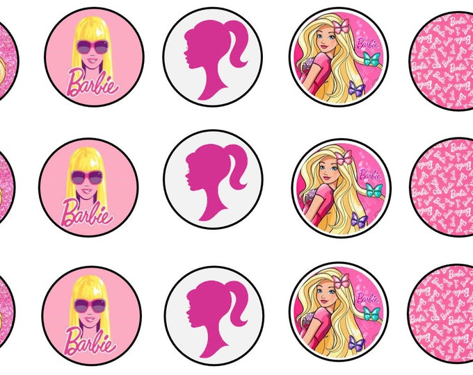 Barbie Cupcake Toppers - Etsy UK