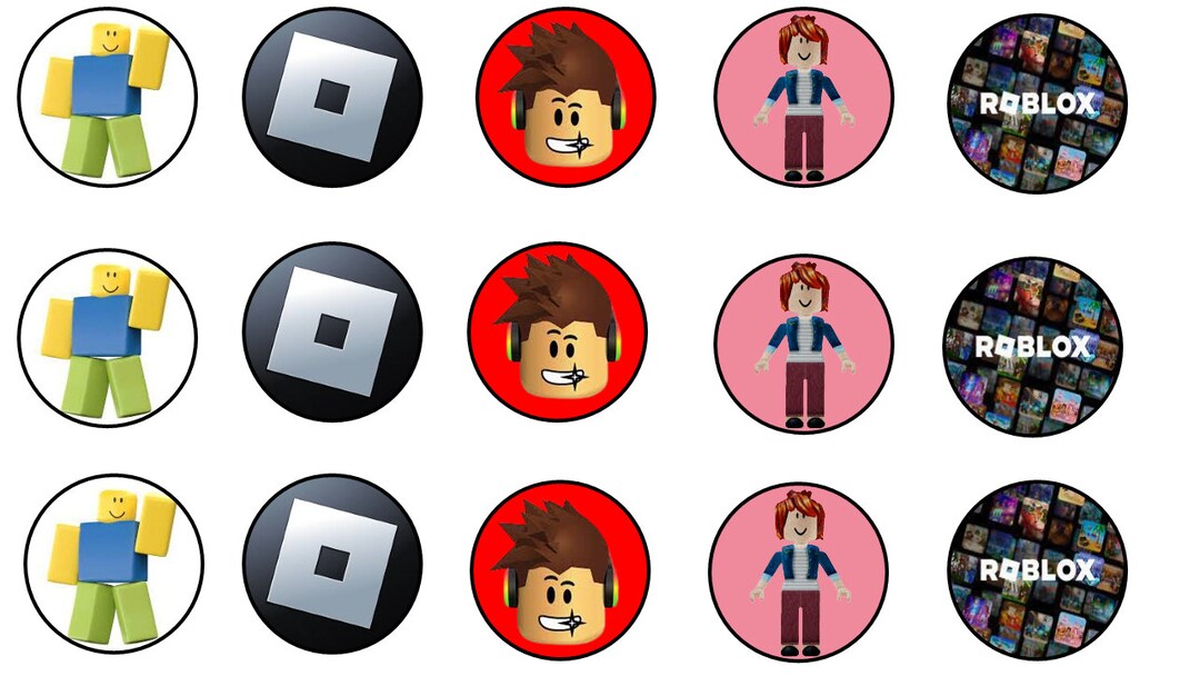 15x Pre Cut Edible Roblox Cupcake Topper - Etsy