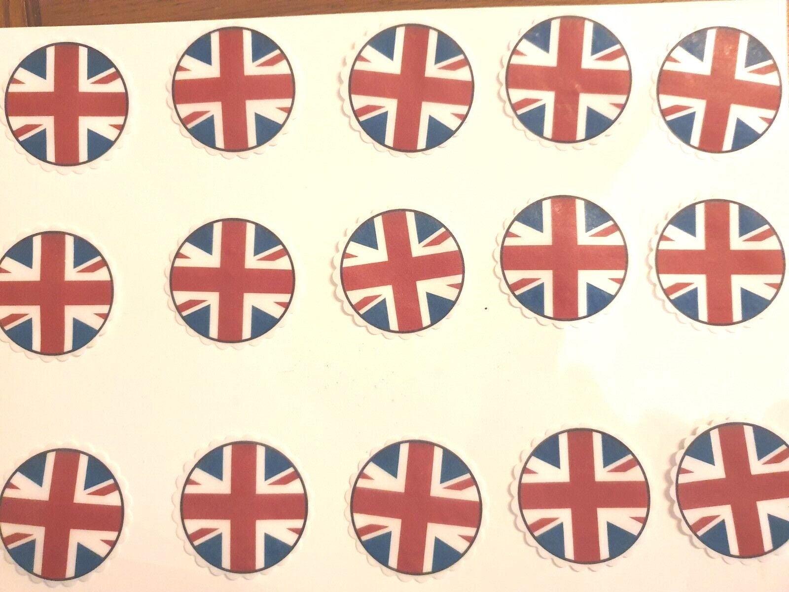 15x Pre Cut Edible UNION JACK FLAG Cupcake Toppers Wafer Paper - Etsy UK