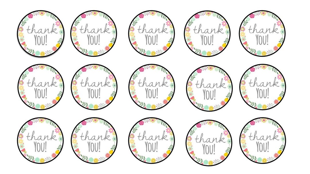 15x Pre Cut Edible Thank You Cupcake Toppers - Etsy
