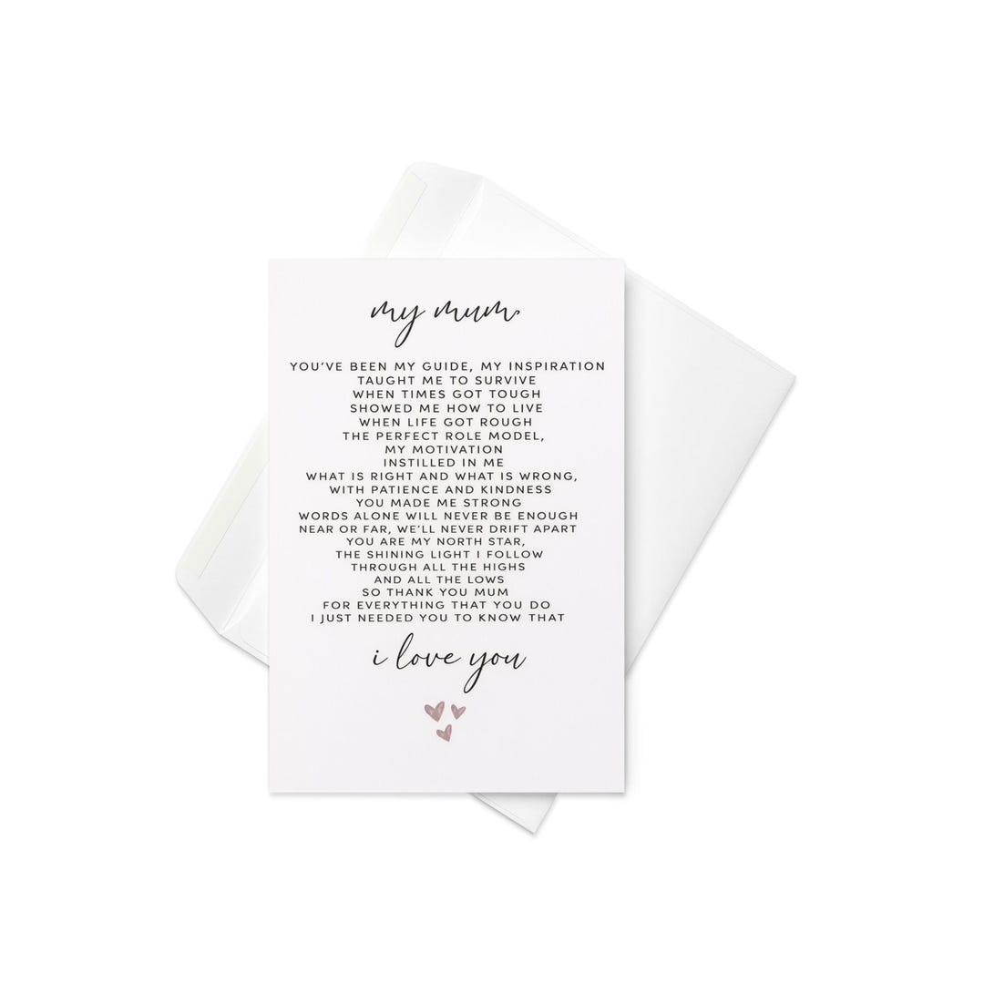 Mothers Day Heartfelt Thank You Card | Emotional Mom Appreciation ...