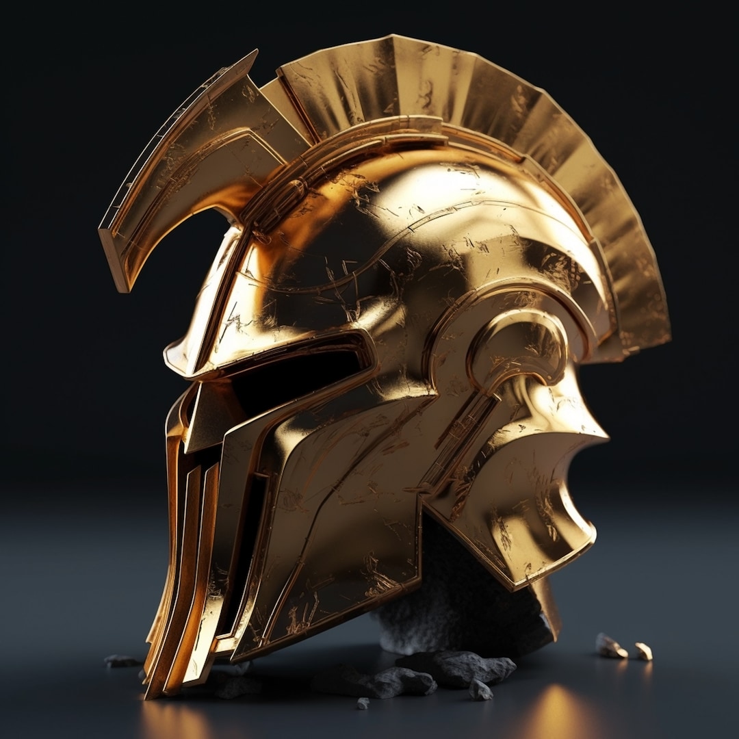 Gold Spartan Helmet - Etsy