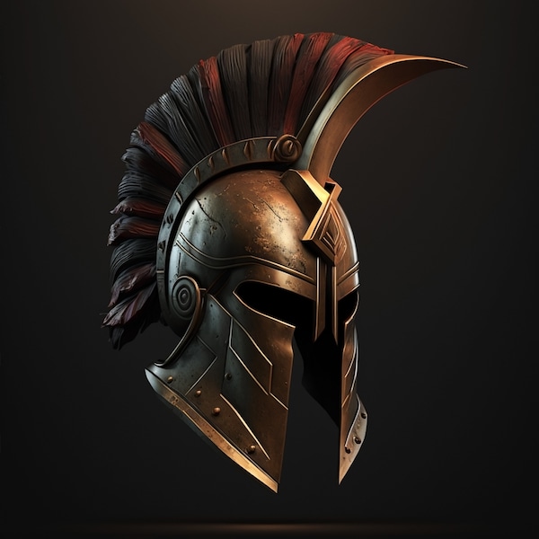 Spartan Helmet to Print - Etsy