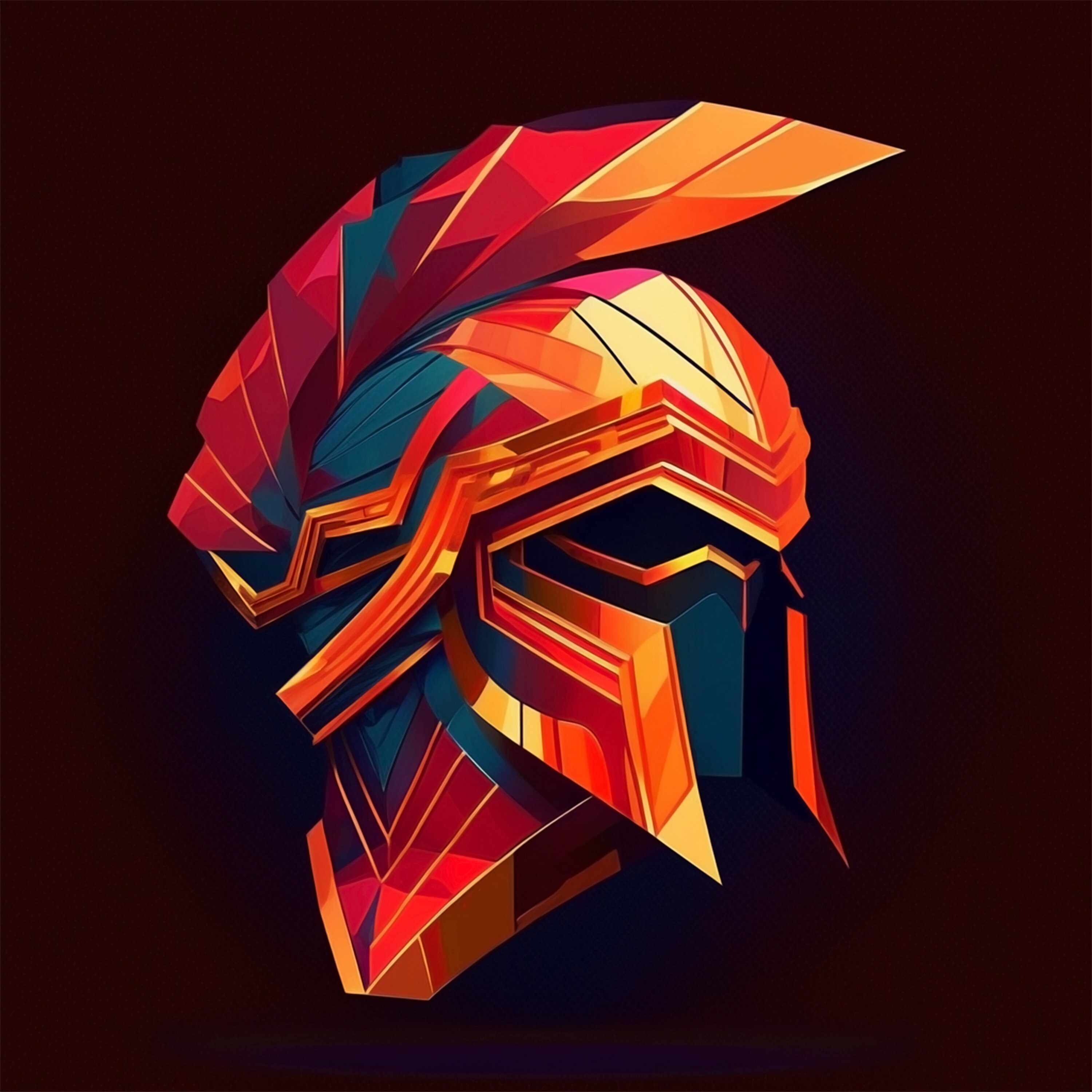 Spartan Helmet Abstract Design - Etsy UK