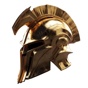 Gold Spartan Helmet - Etsy